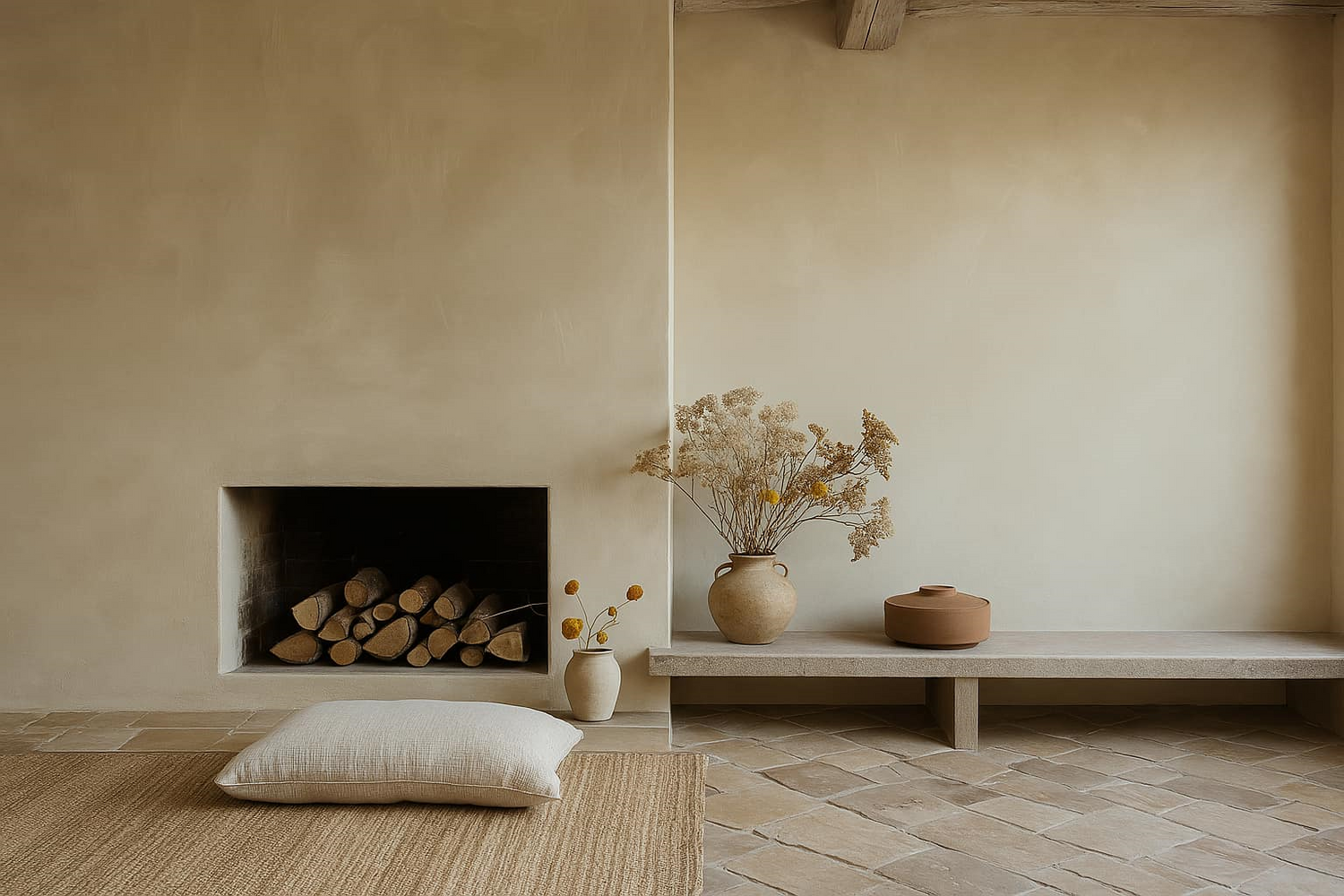 Main d'oeuvre spécialisée pour recouvrement de foyer en enduit effet ...